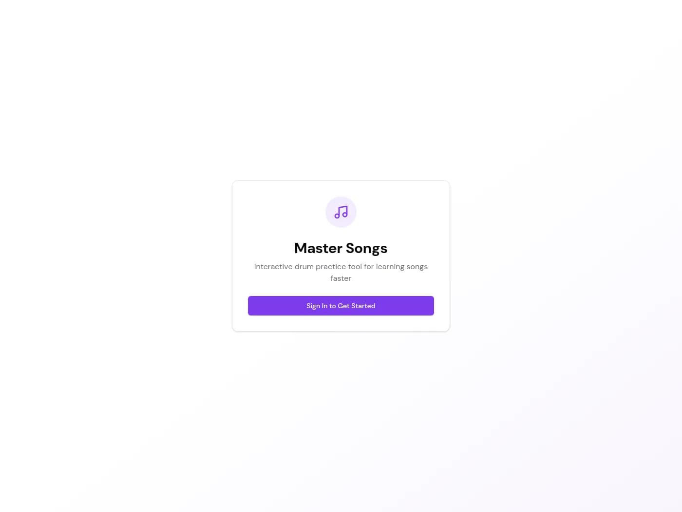 Master Songs - Interactive Drum Practice Tab