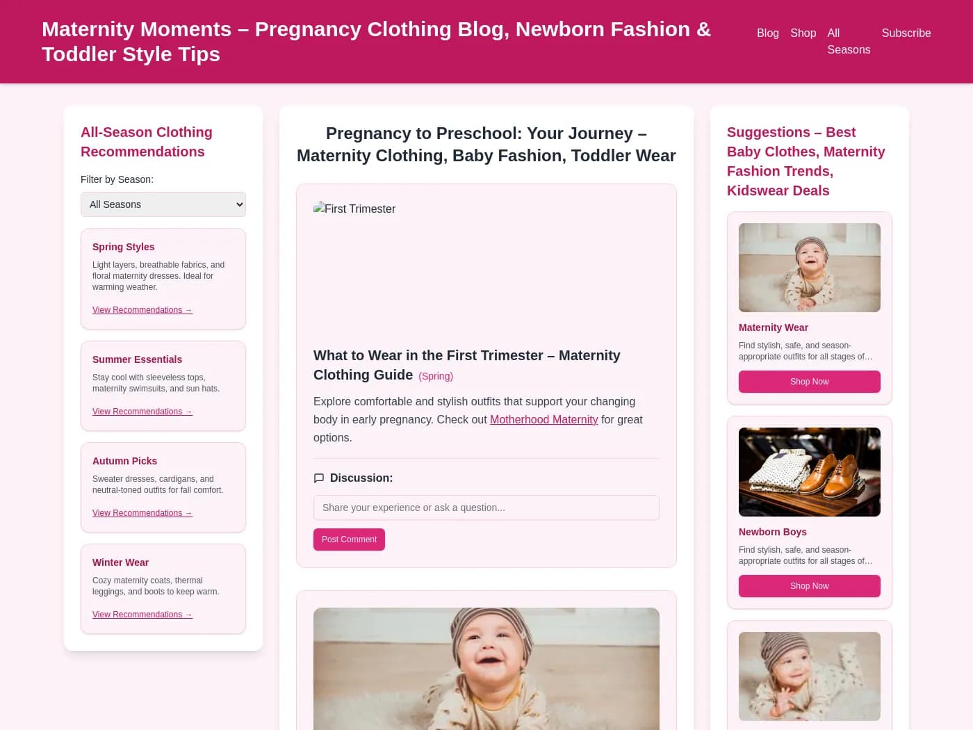 Maternity Moments Blog