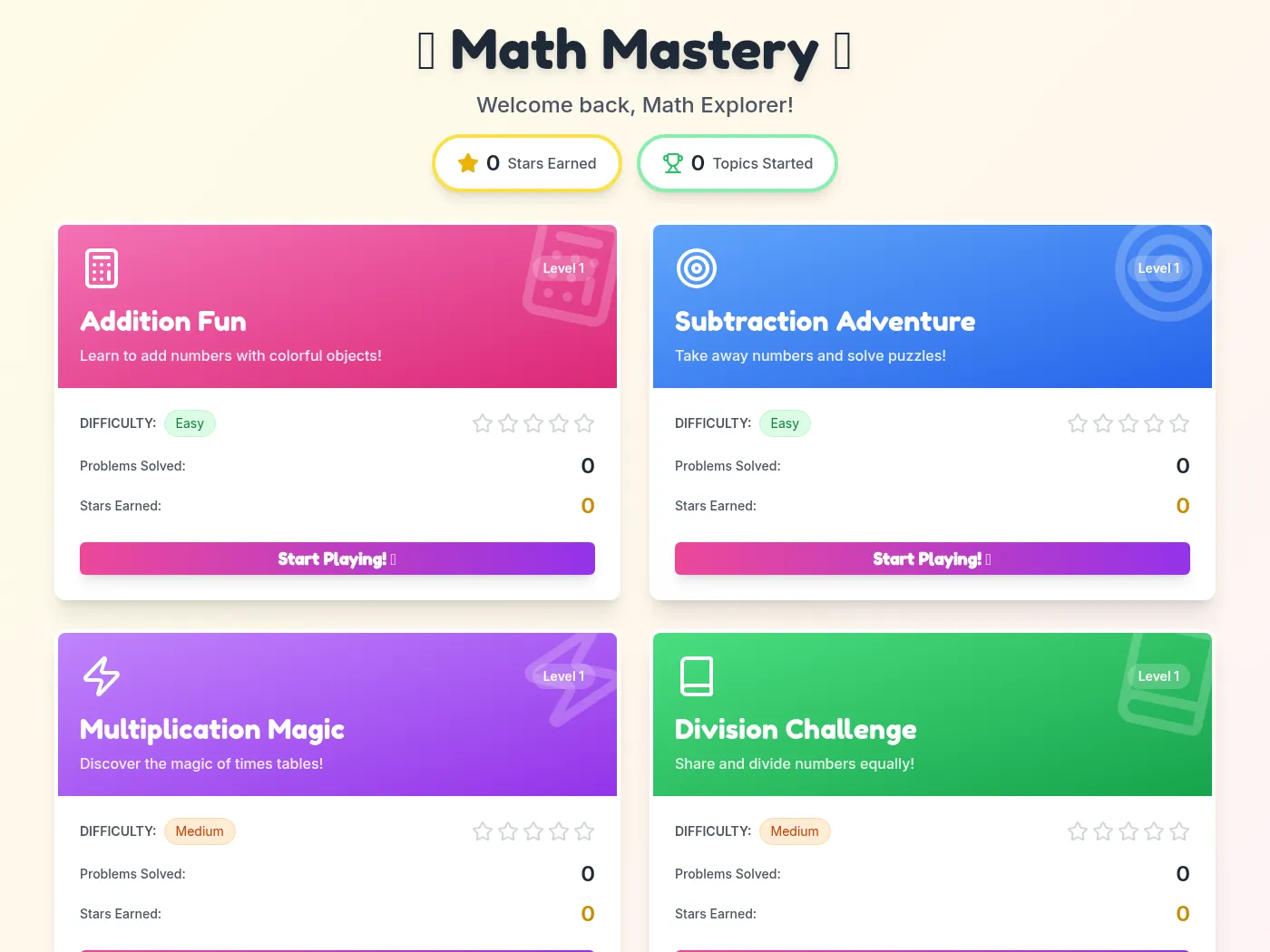 Math Mastery App for 8-Year-Olds