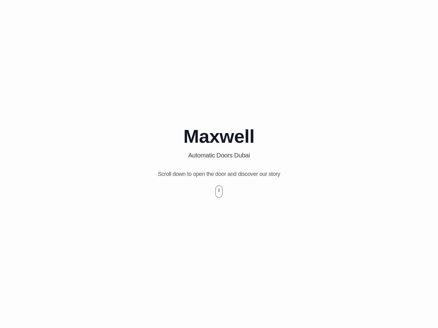 Maxwell 3D Animated Door Experience Website