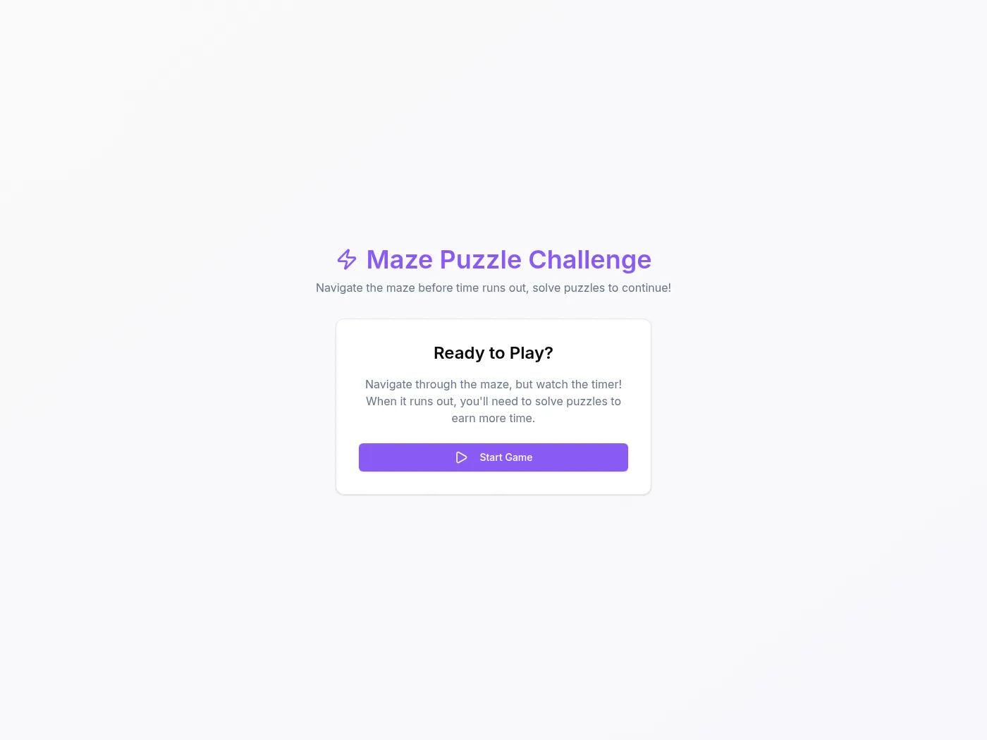 Maze Puzzle Challenge