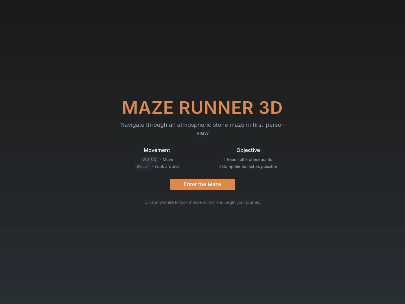 Maze Runner 3D: Immersive First-Person Maze Game