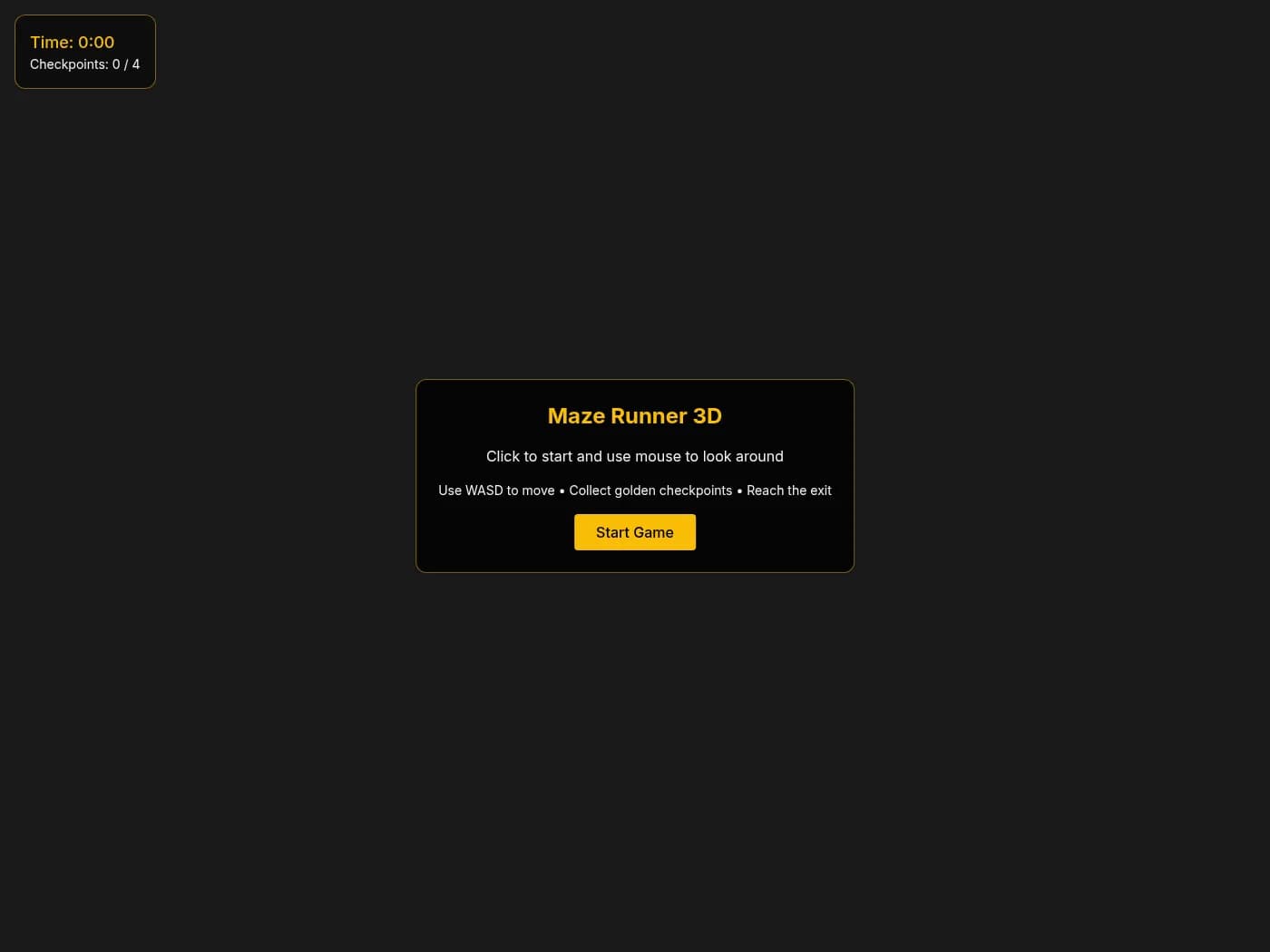 Maze Runner 3D Challenge