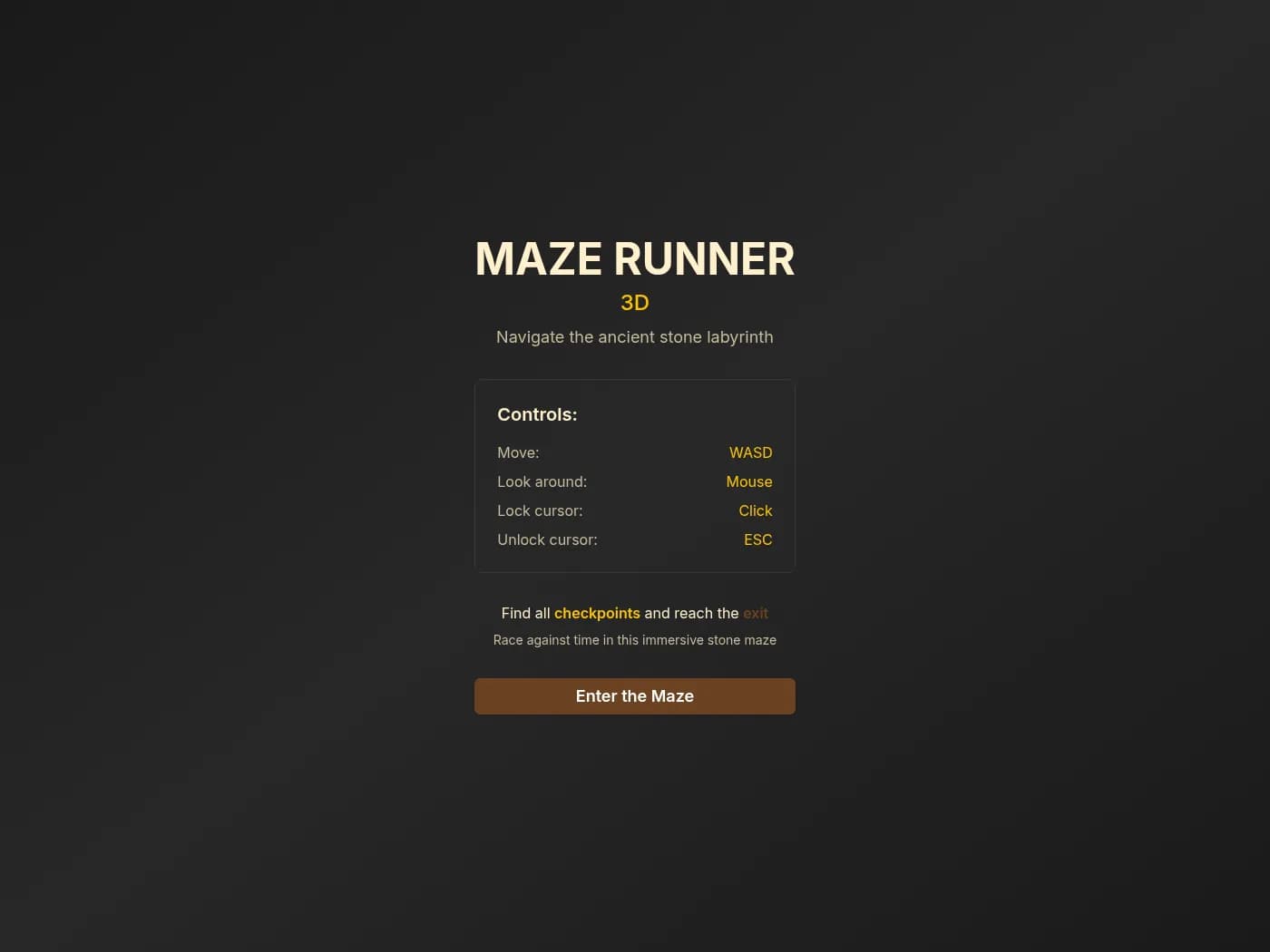 Maze Runner 3D: Immersive First-Person Maze Challenge