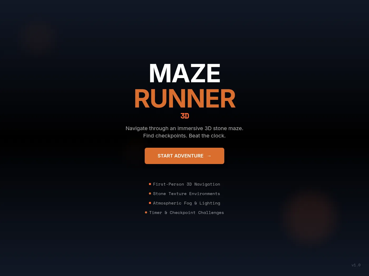 Maze Runner 3D: Immersive Web Navigator
