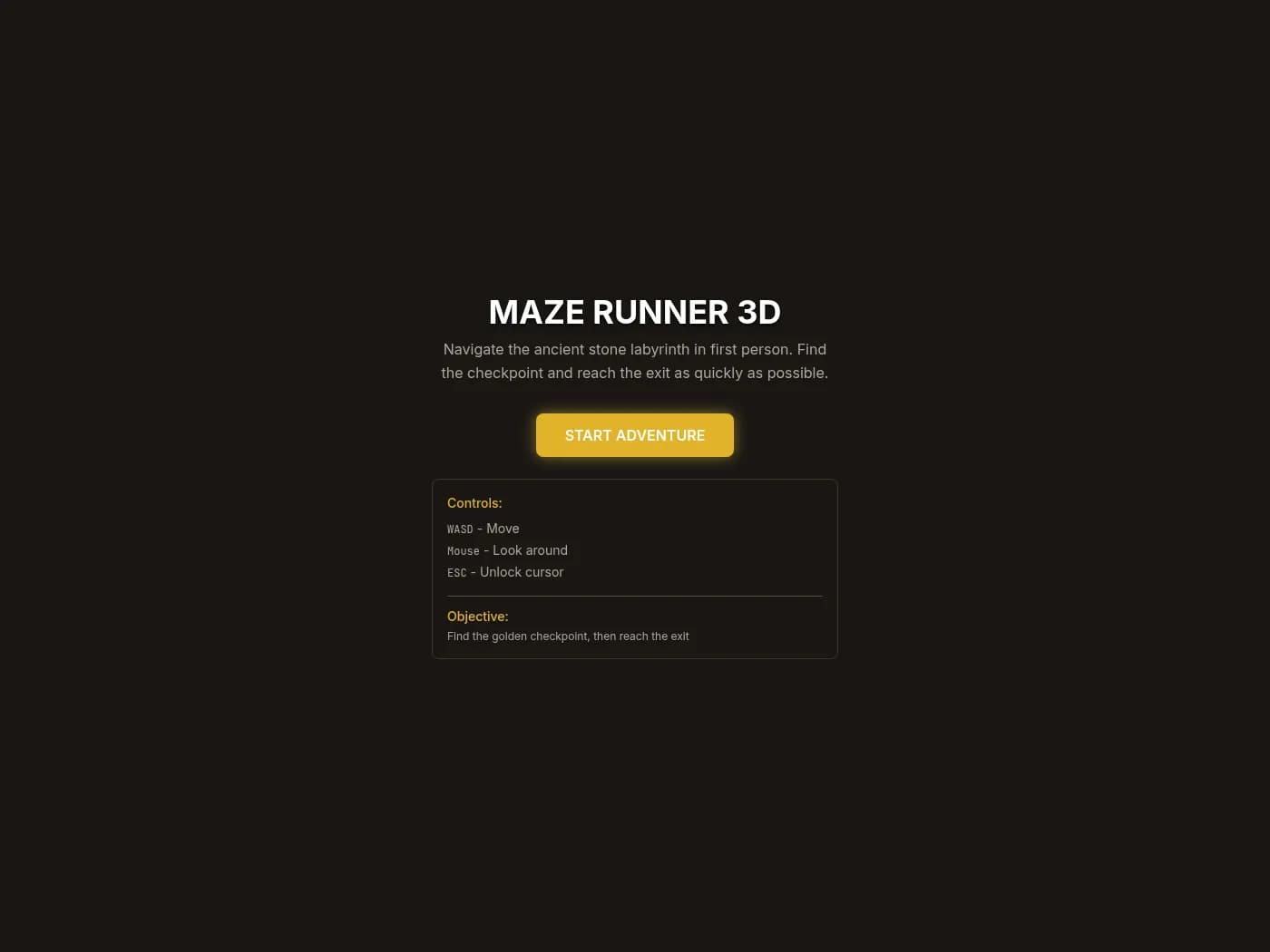 Maze Runner 3D: Immersive First-Person Maze Adventure