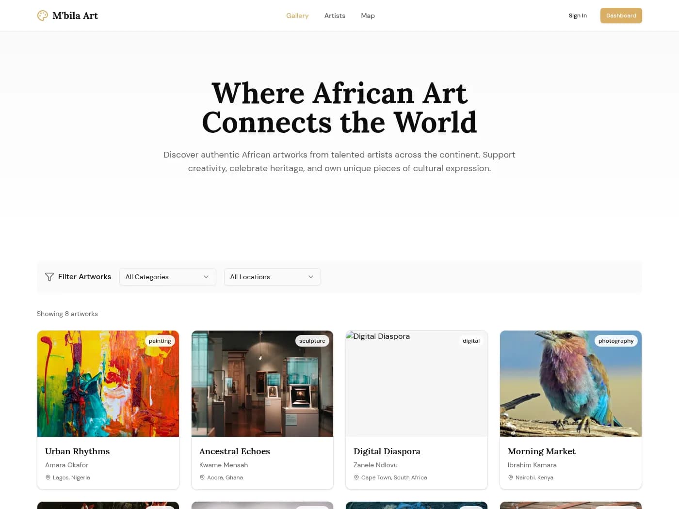 M’bila Art – Accessible Platform for Showcasing and Discovering African Visual Art