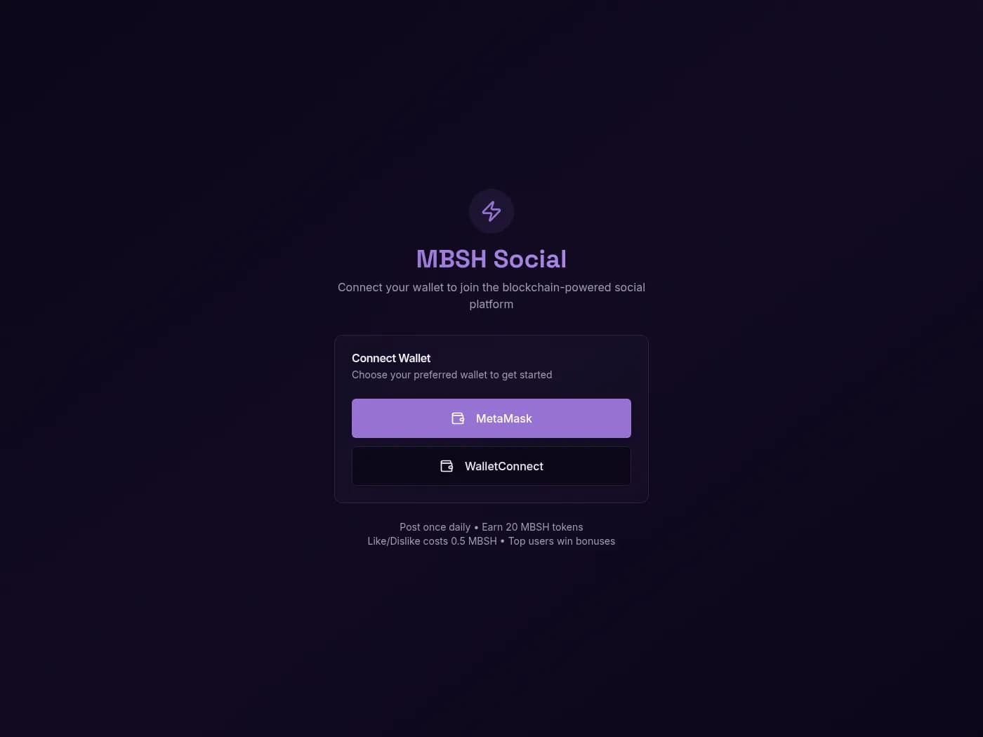 MBSH Social: Blockchain-Powered Social Platform
