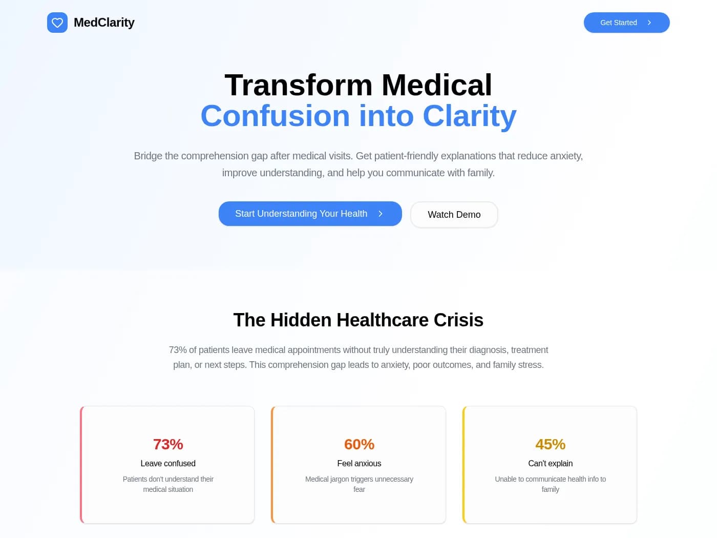 MedClarity: Patient-Friendly Medical Explanation Platform
