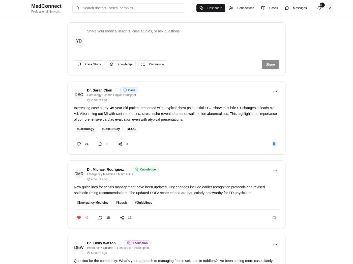 MedConnect - Professional Social Network for Doctors