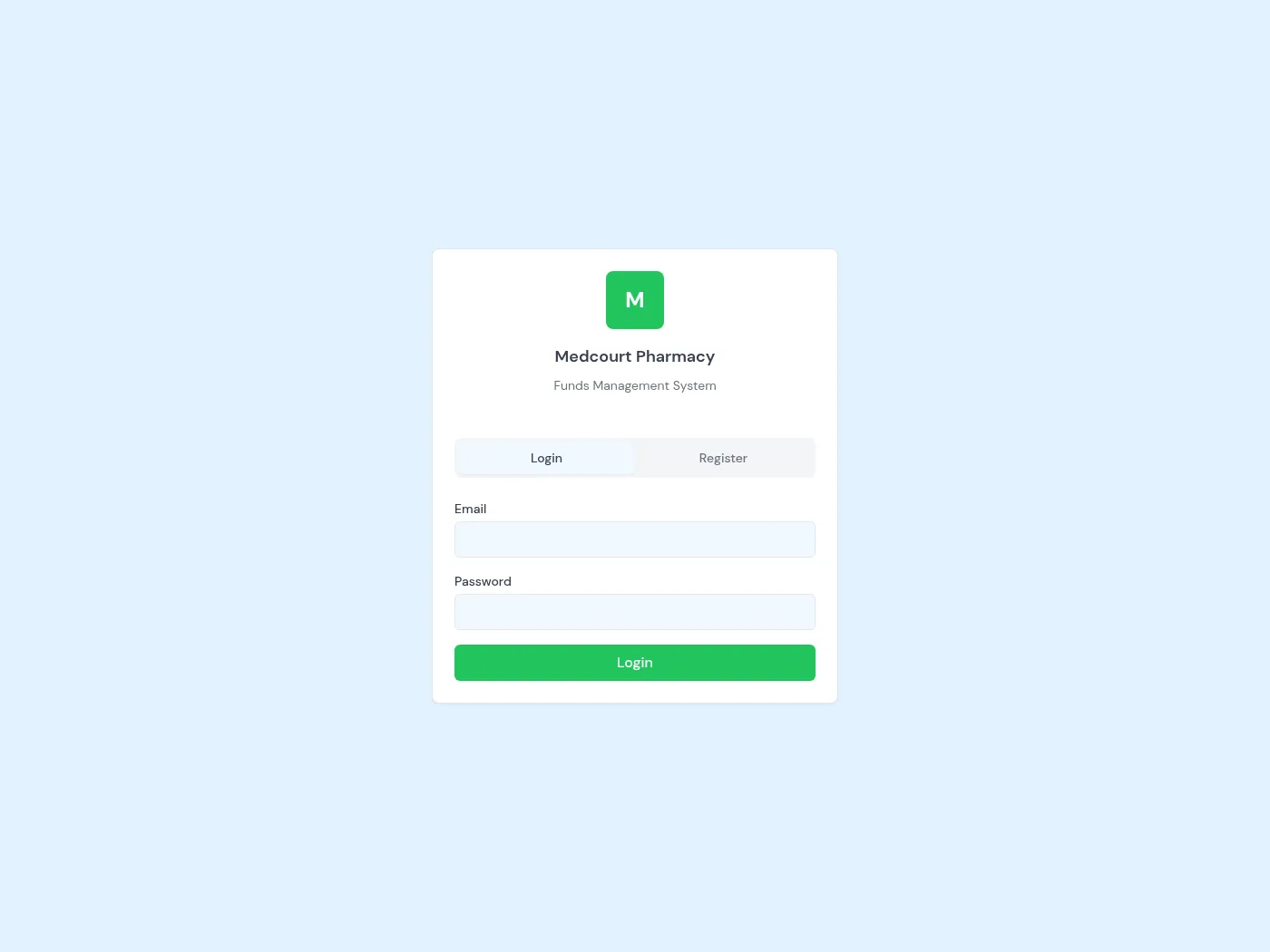 Medcourt Pharmacy Funds Management System