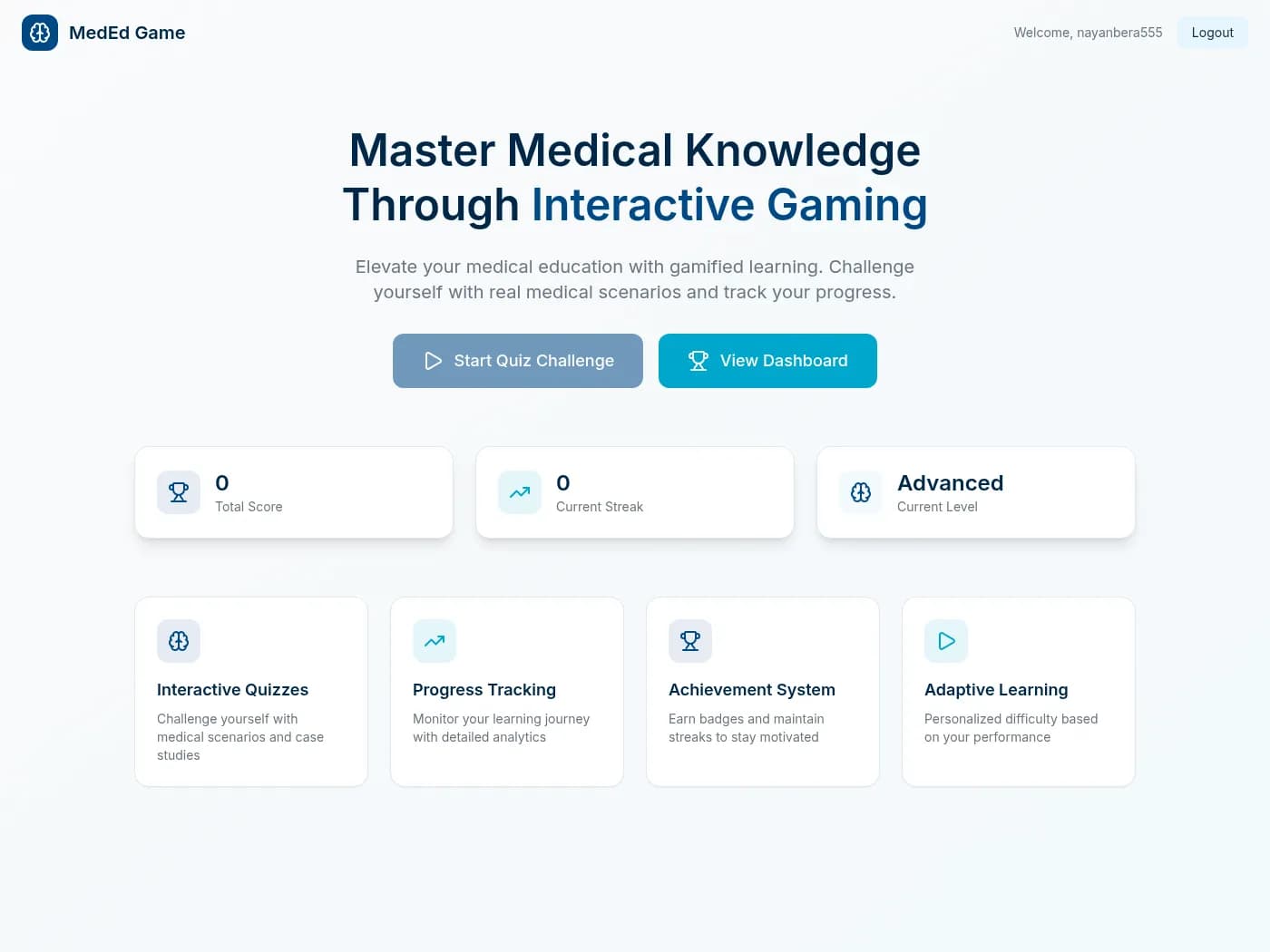 MedEd Game: Interactive Learning for Medical Students