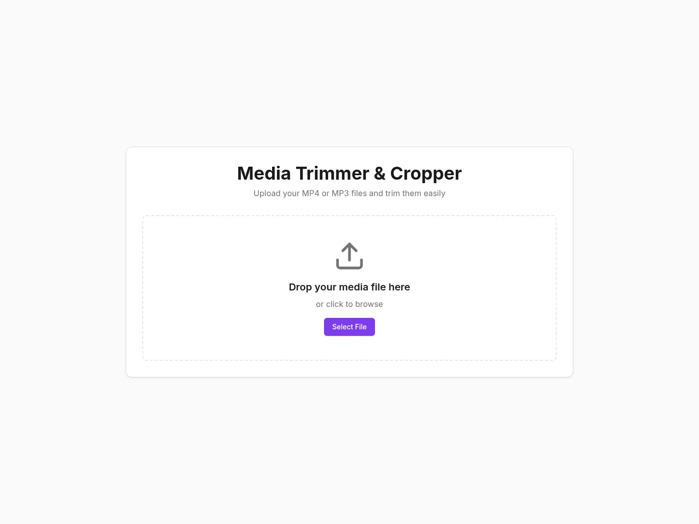 Media Trimmer & Cropper Tool