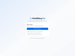 MediBilling Pro: SaaS Medical Billing Suite for Healthcare Providers