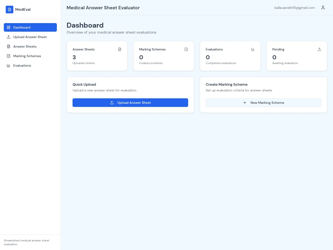 Medical Answer Sheet Evaluator Platform