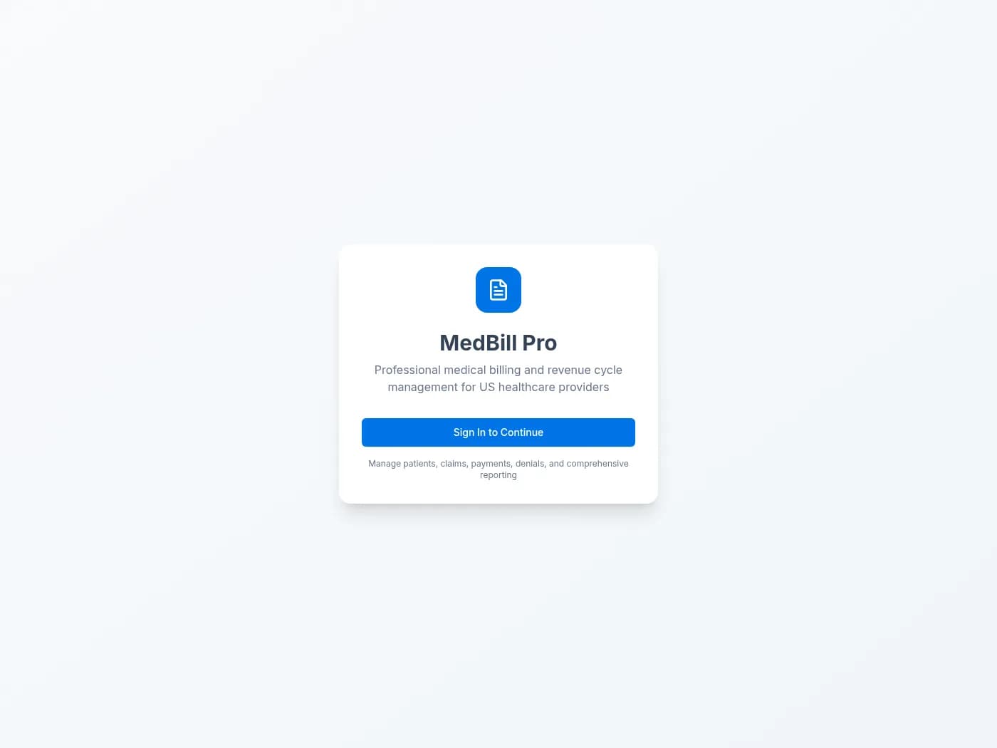 Medical Billing SaaS for US Healthcare Providers