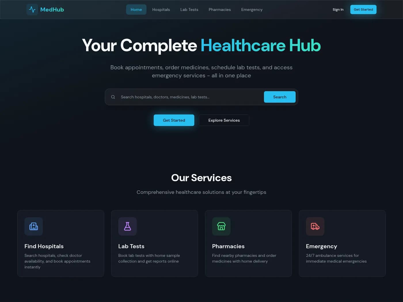Medical Services Hub – All-in-One Healthcare Booking Platform