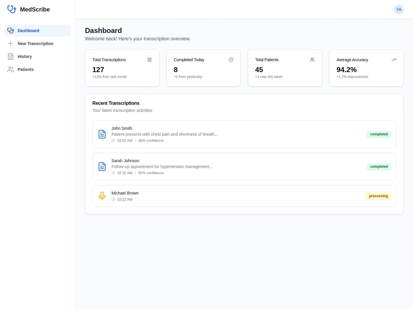 Medical Transcription App