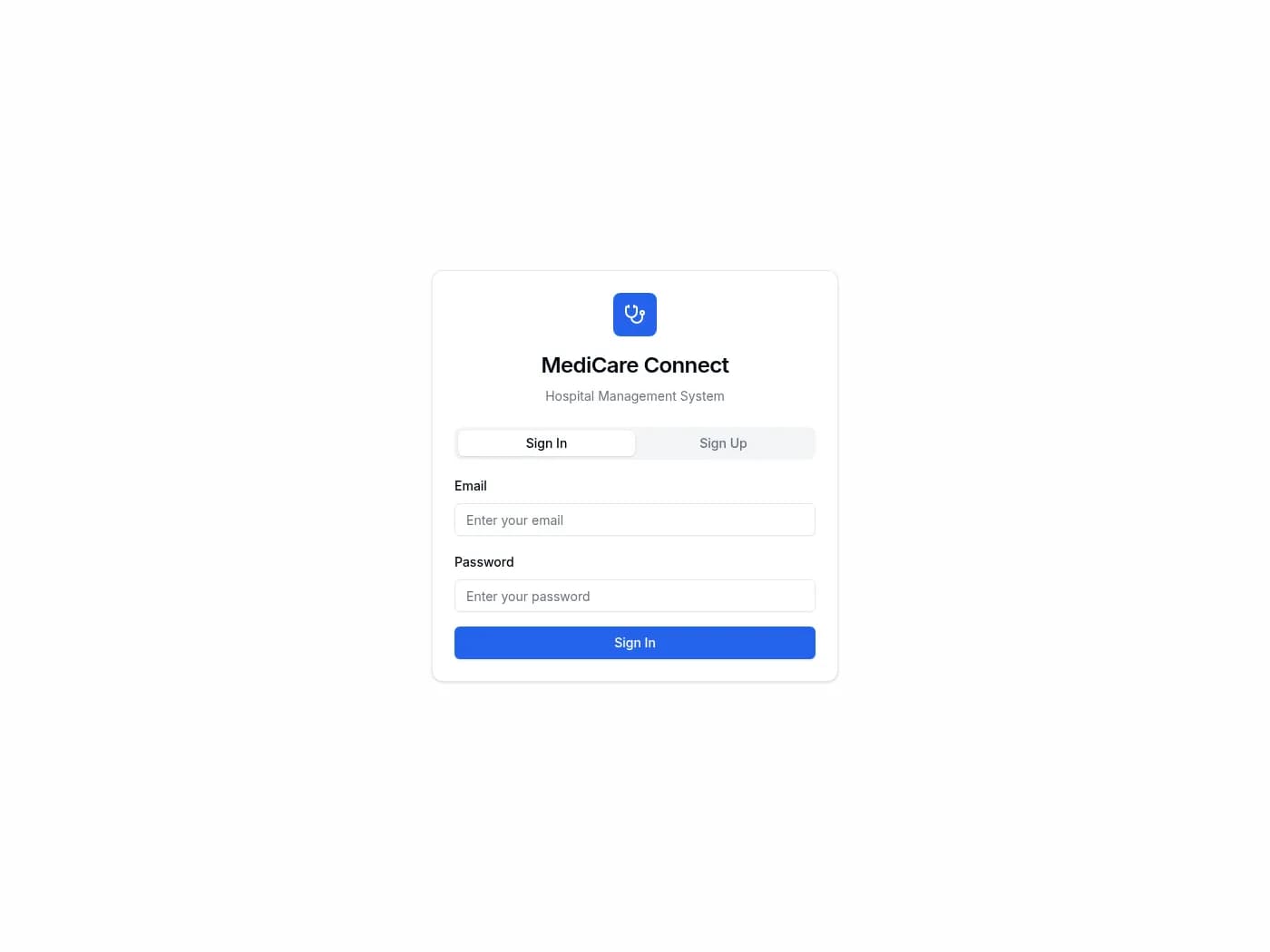 MediCare Connect: Unified Web-Based Hospital Management System