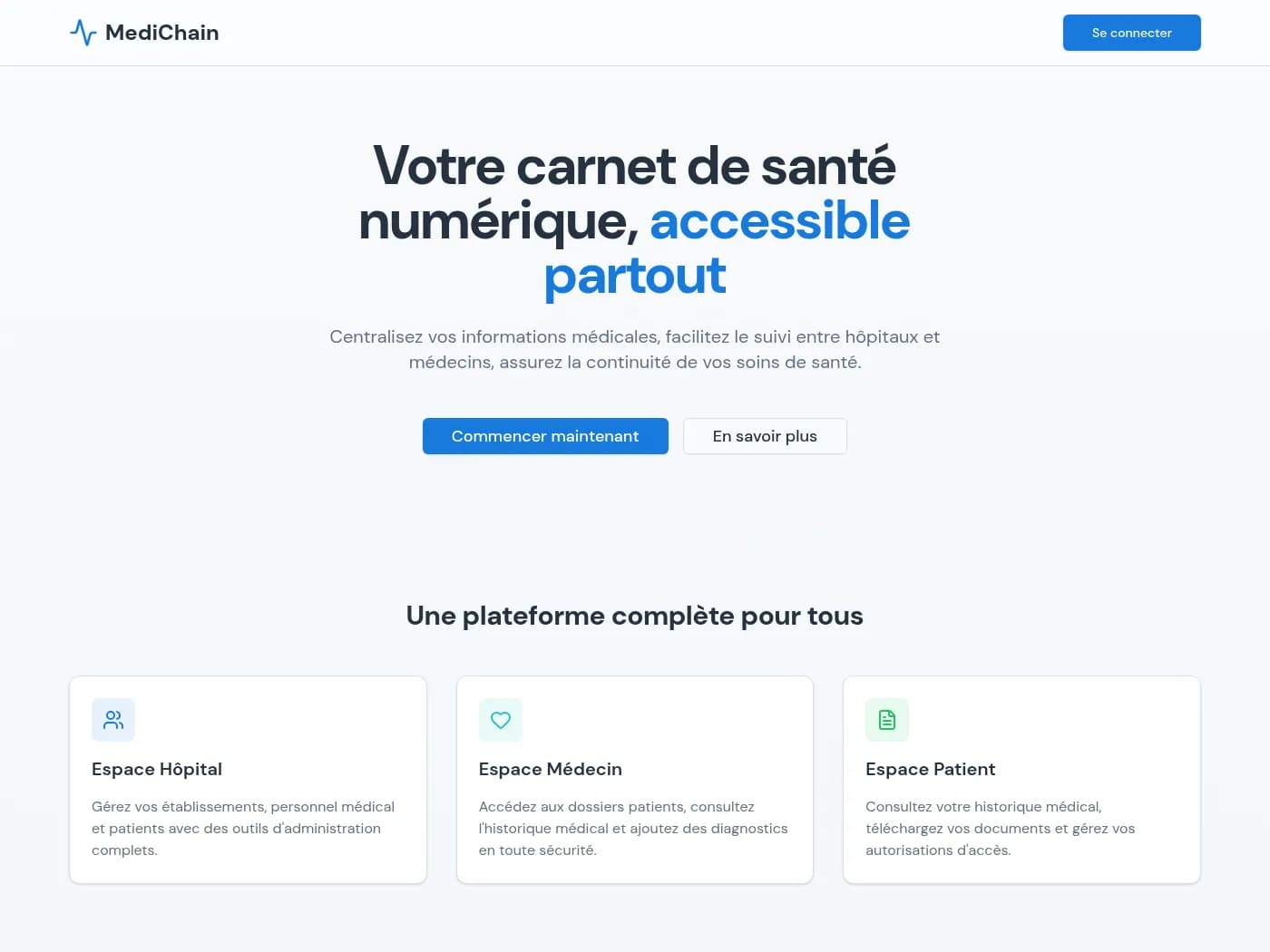 MediChain Health Tracker