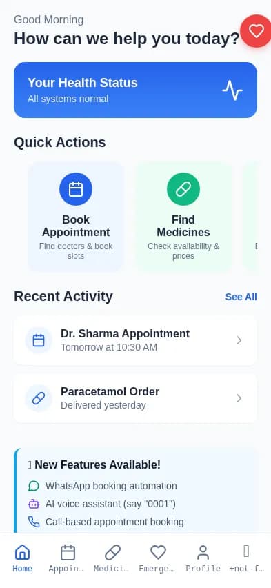 MediCheck: AI-Powered Real-Time Healthcare App for India