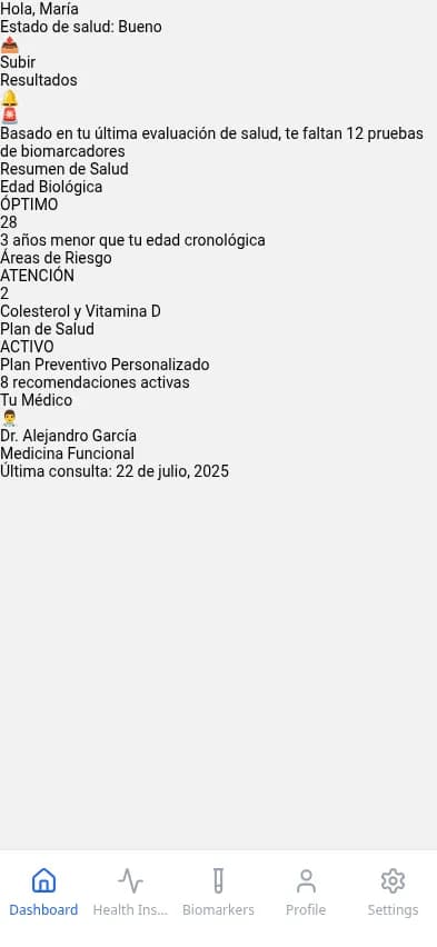 Medicina Funcional Mobile – Preventive Health Platform App