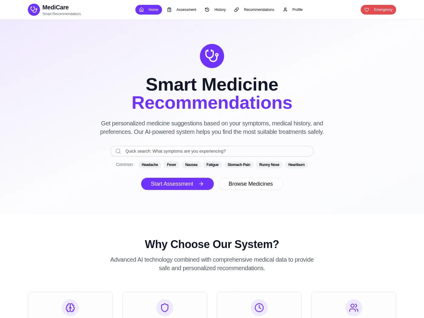 Smart Medicine Recommendation System