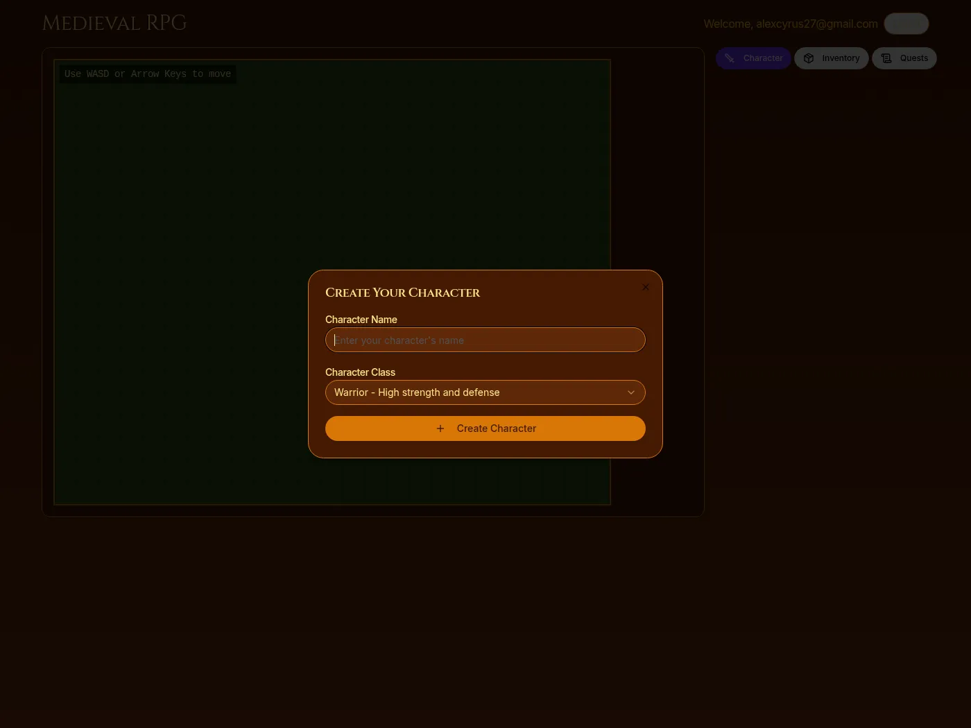 Medieval Real-Time RPG Game