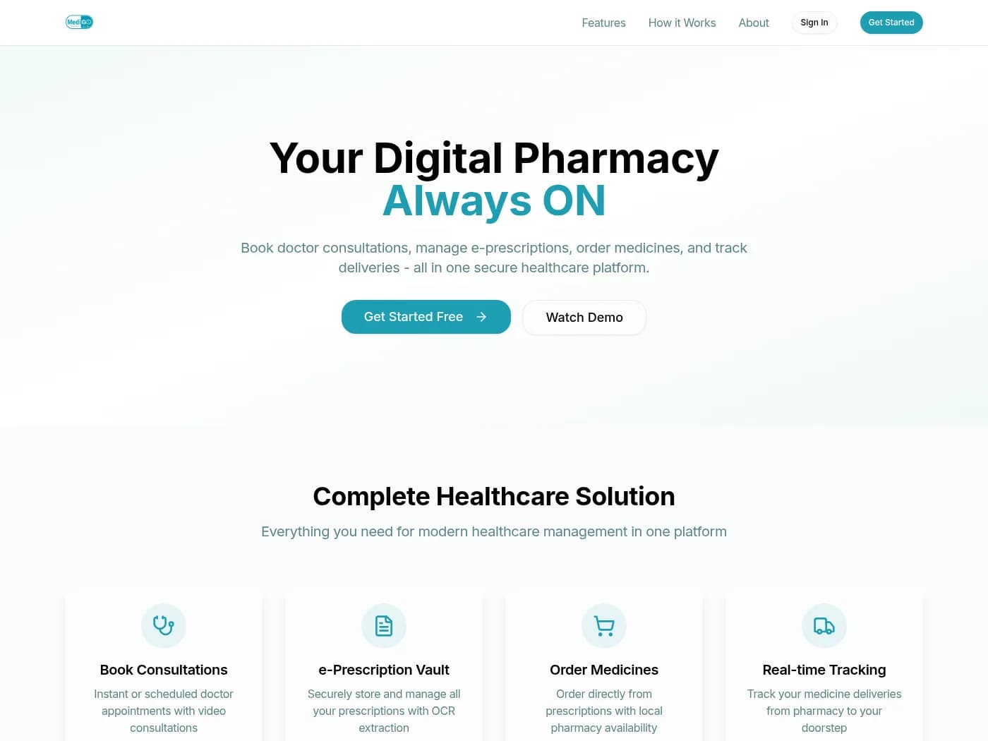 MediGo: Unified Healthcare Platform for Patients, Doctors, and Pharmacies