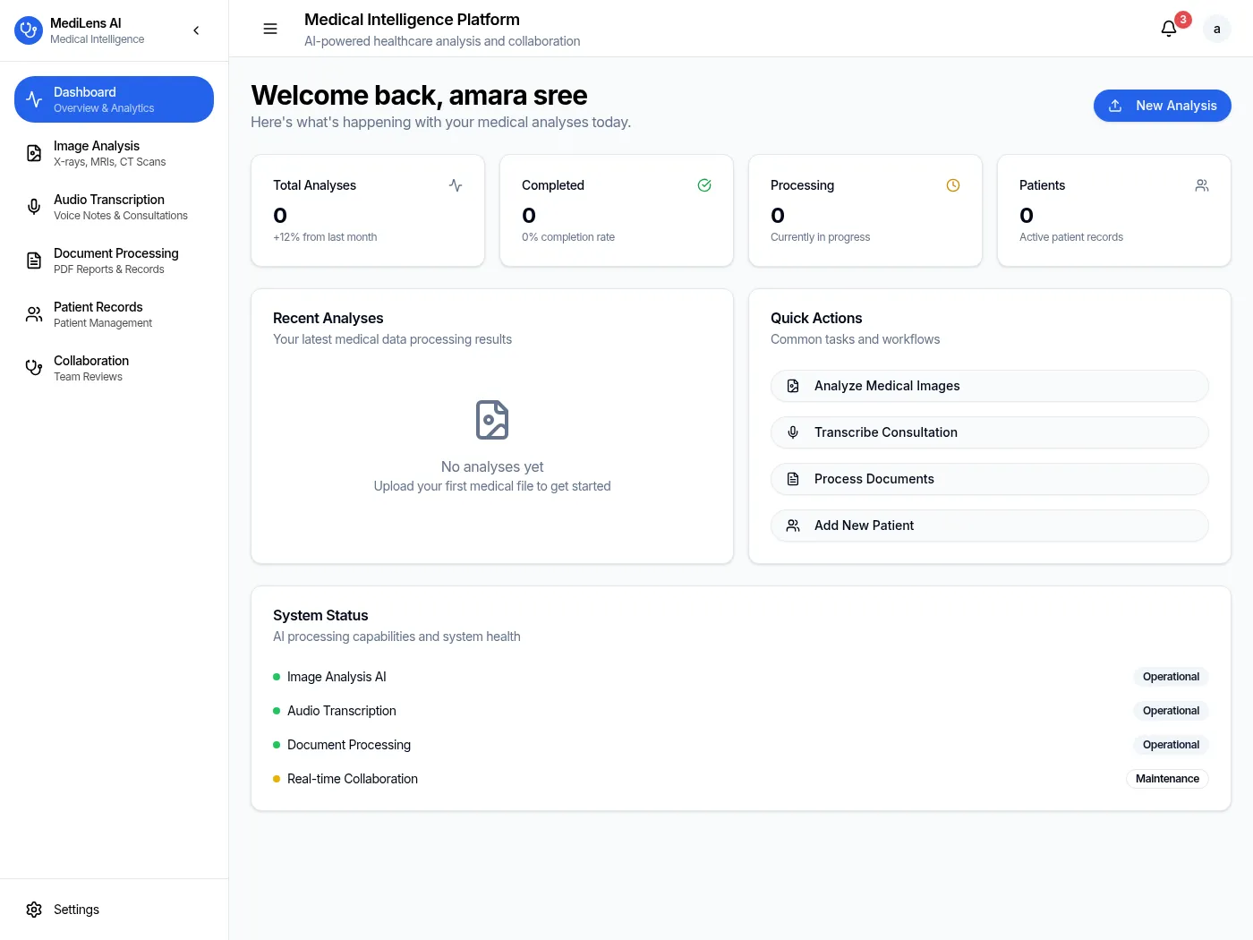 MediLens AI: Real-Time Multimodal Medical Record Intelligence Platform