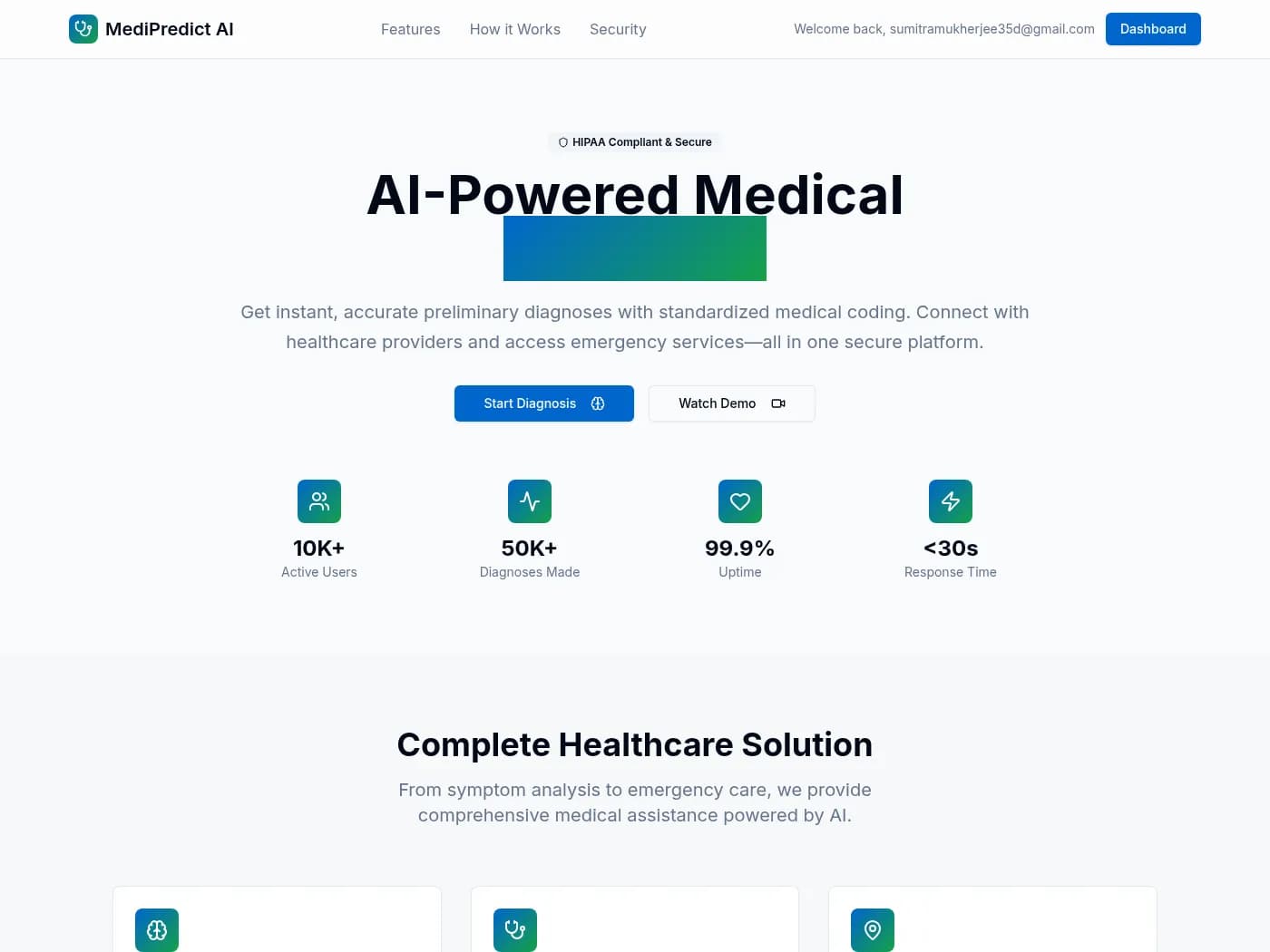 MediPredict AI: Intelligent Symptom Checker & Medical Assistance SaaS