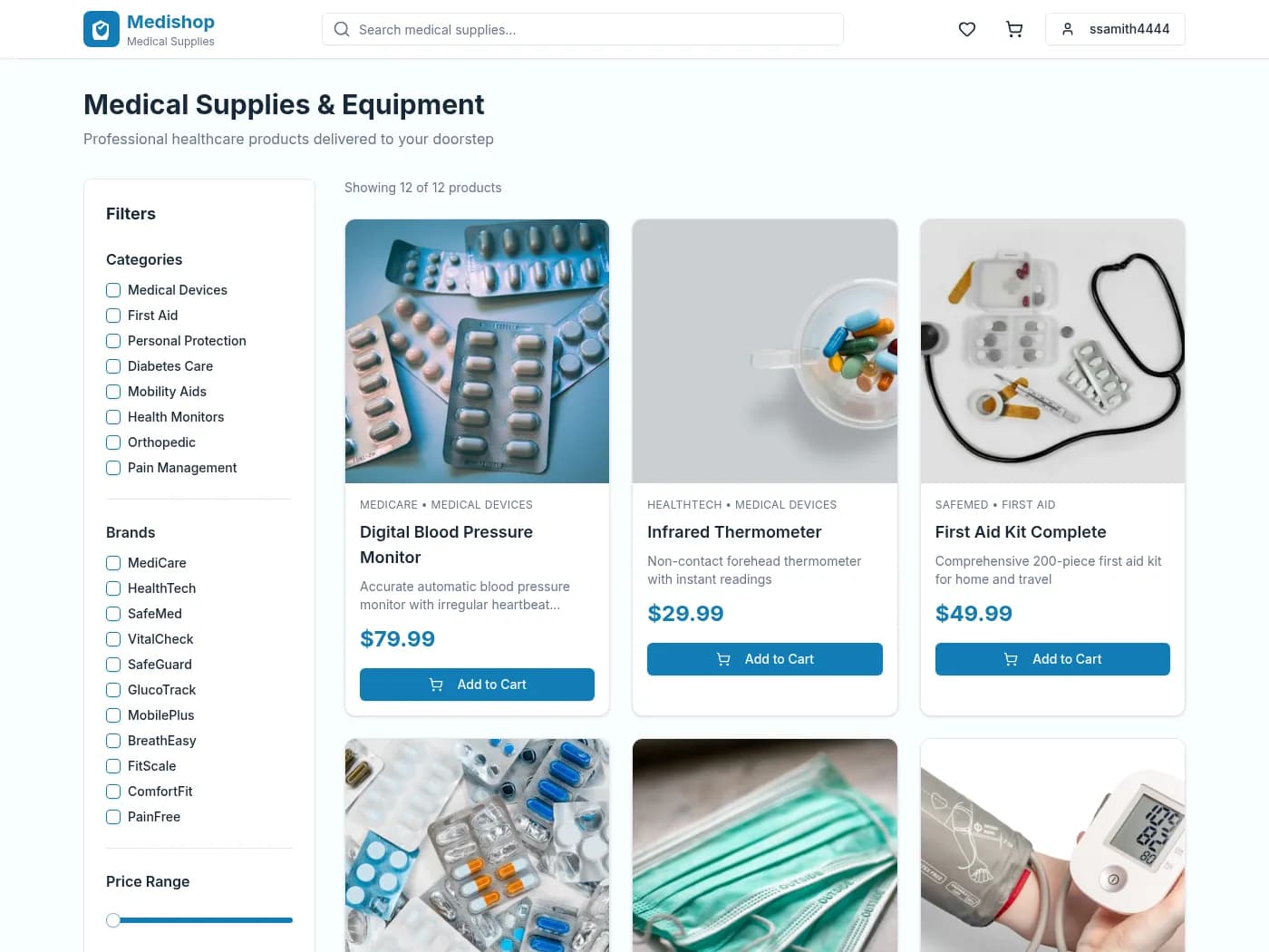 Medishop - Modern Medical E-commerce Platform