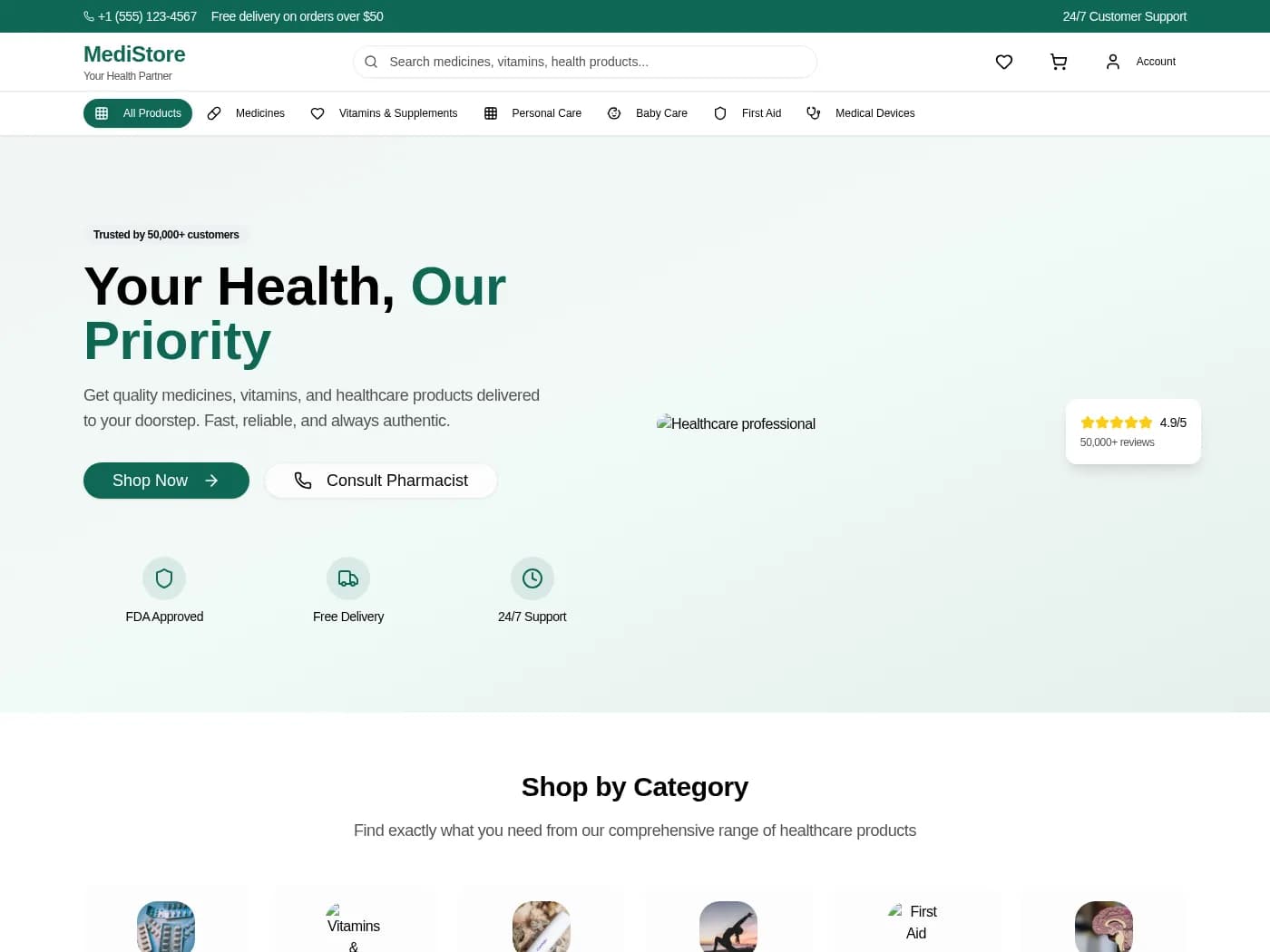 MediStore Online Platform