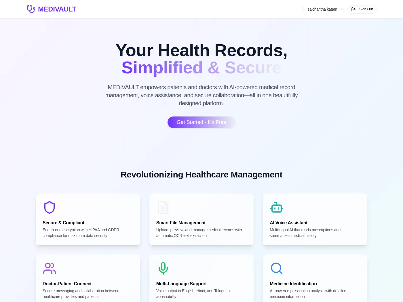 MEDIVAULT: Secure, AI-Powered Patient-Doctor Medical Records Platform
