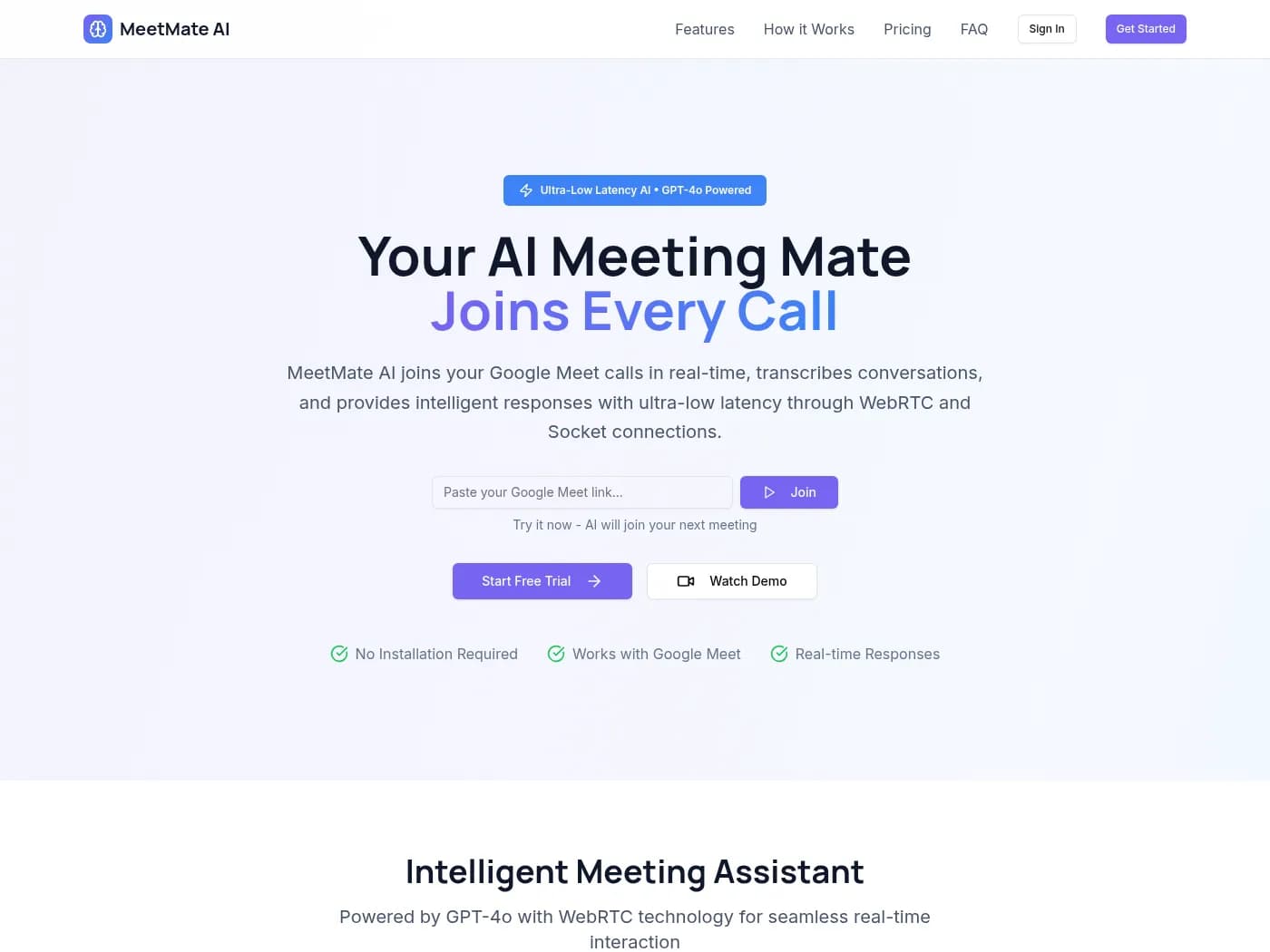 MeetMate AI - Intelligent Meeting Assistant