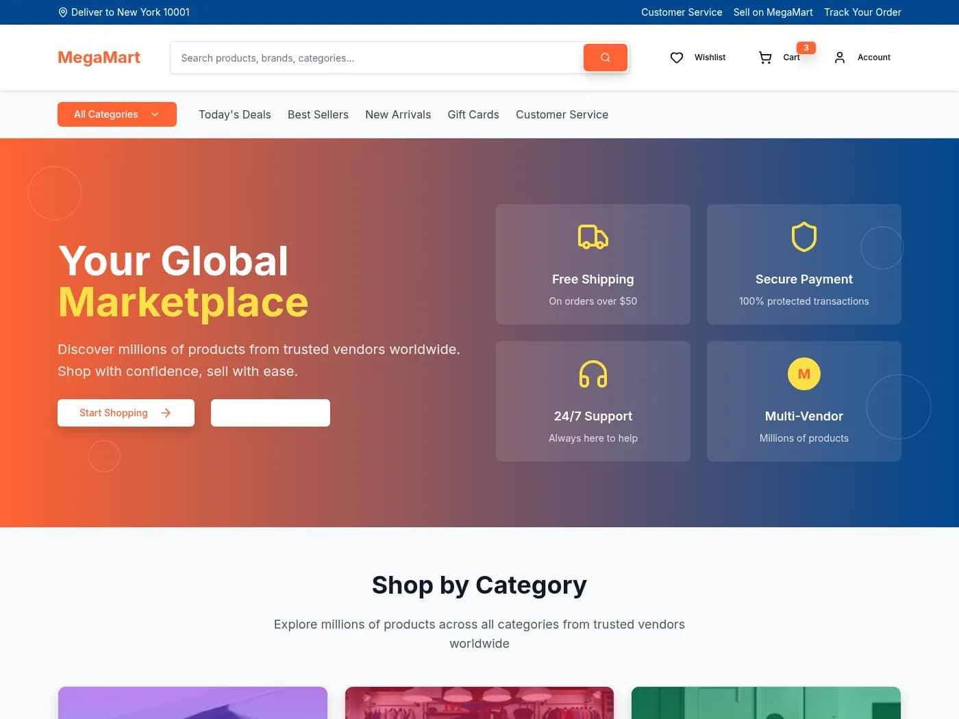 MegaMart: Multi-Vendor E-Commerce Platform