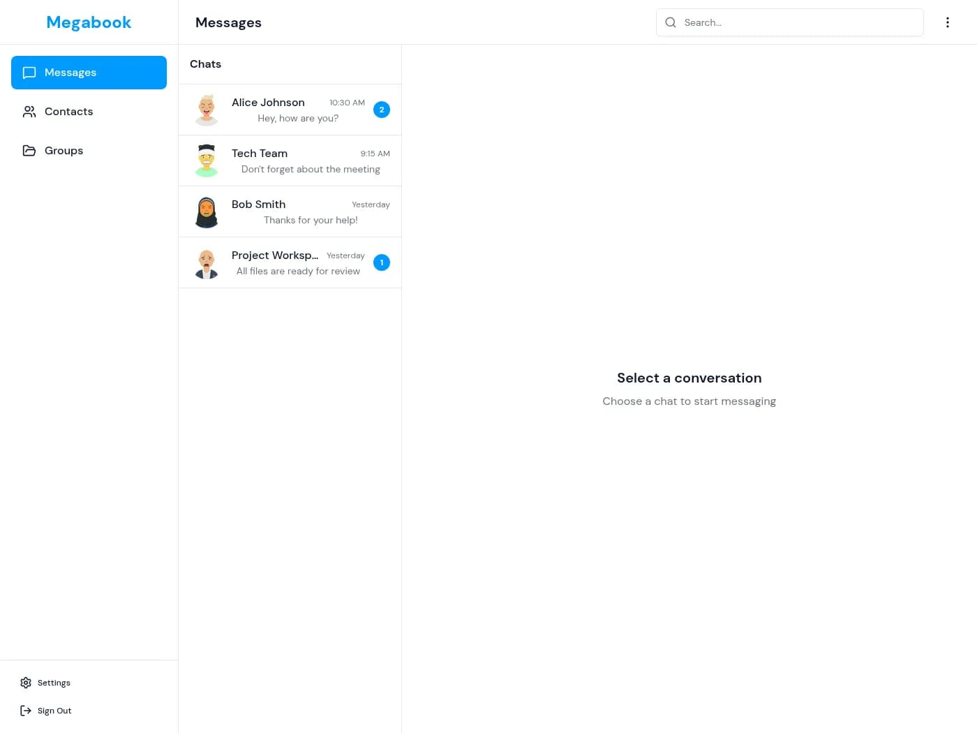 Megabook Telegram Web App
