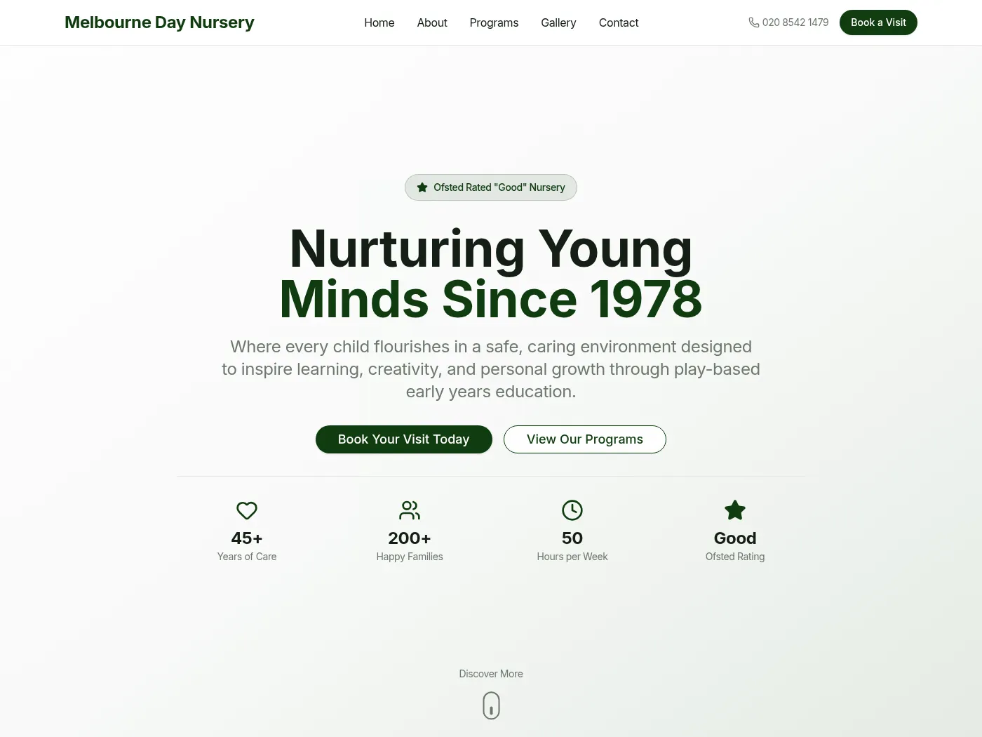 Melbourne Nursery Website Redesign