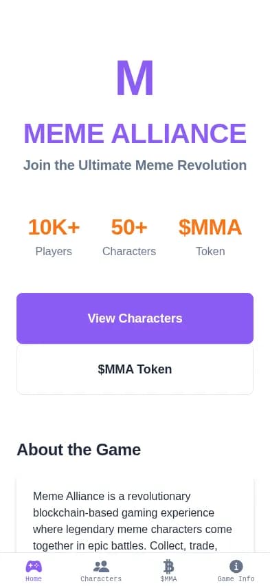 Meme Alliance Mobile App