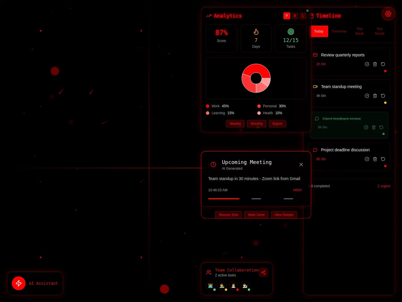 MemoMate - 3D AI Productivity Dashboard