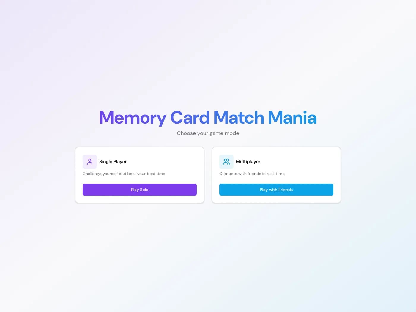 Memory Card Match Mania