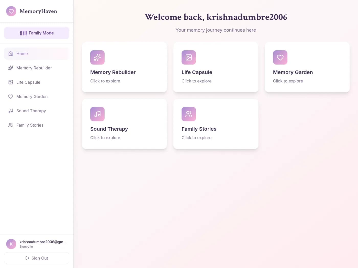 MemoryHaven – AI-Powered Emotional Support Web App for Alzheimer's Patients and Families