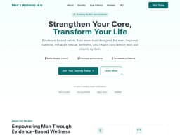 Men’s Health & Wellness Website – Modern, Minimalist, Conversion-Optimized
