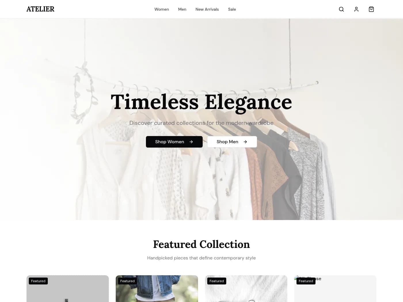 Trendy Men's and Women's Clothing Storefront