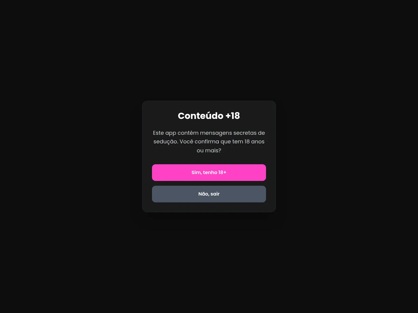 Mensagens Proibidas – PWA de Mensagens de Sedução com Venda Digital