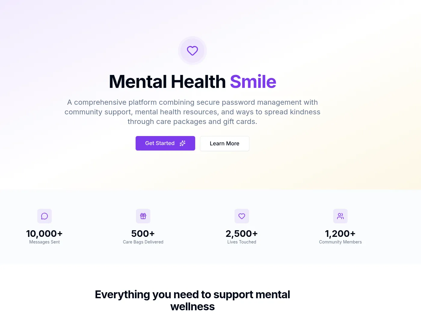 Mental Health Smile: Support & Resource Platform