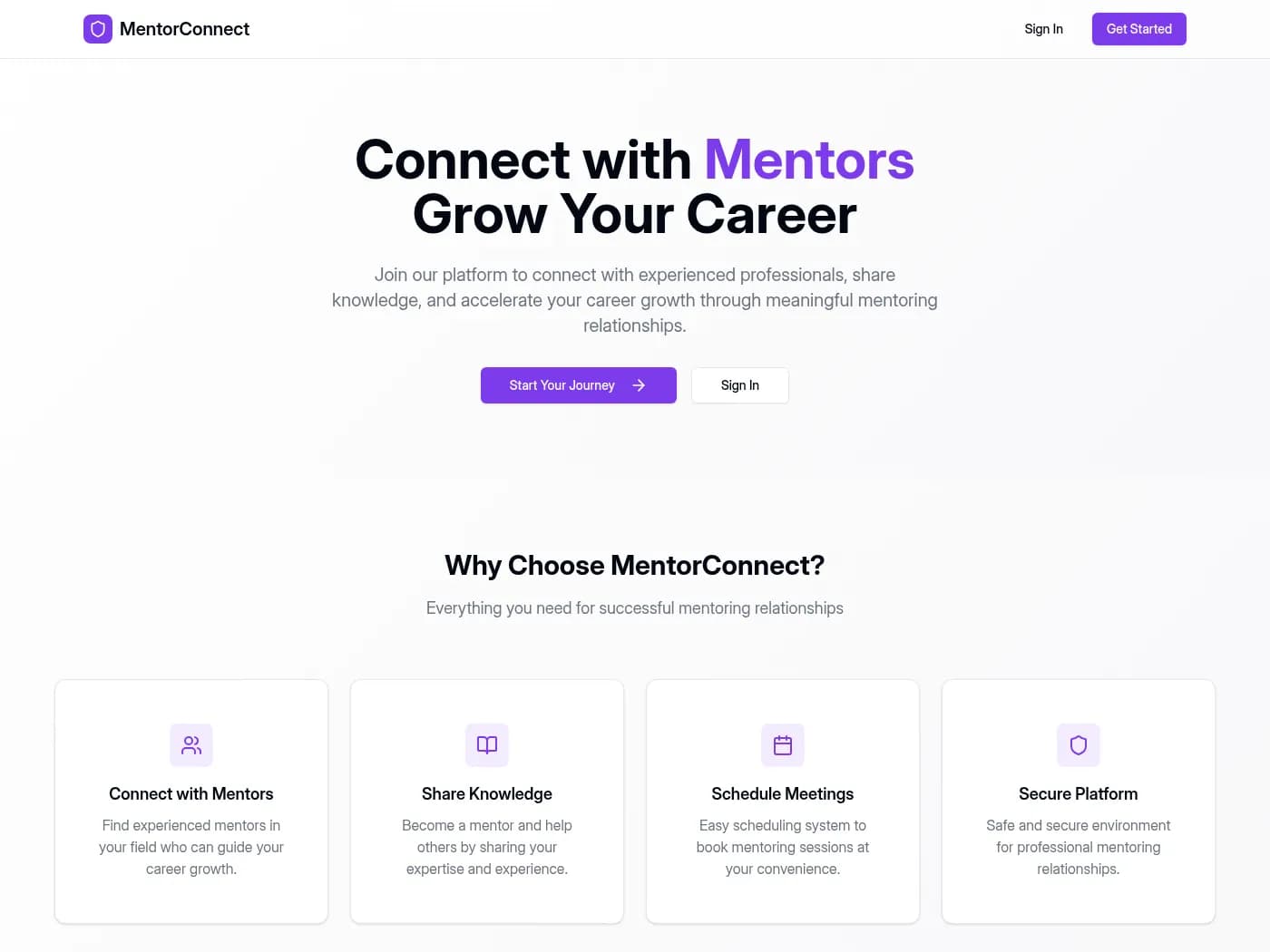 Mentor Connect Platform