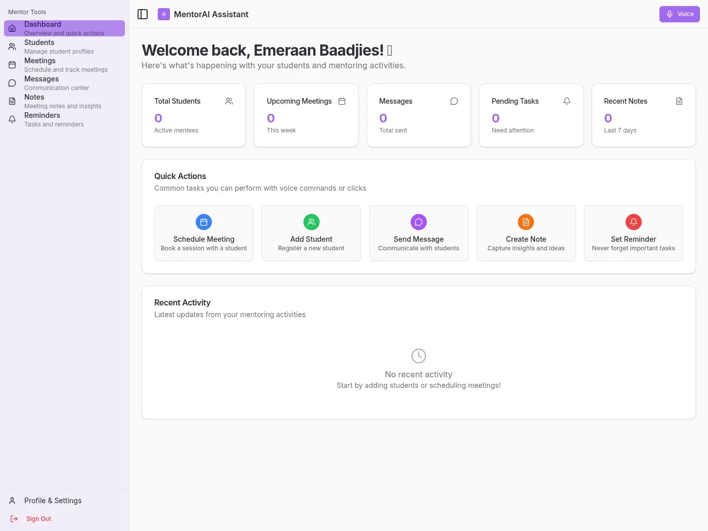 MentorAI Assistant – Your Personal AI-Powered Mentor Secretary