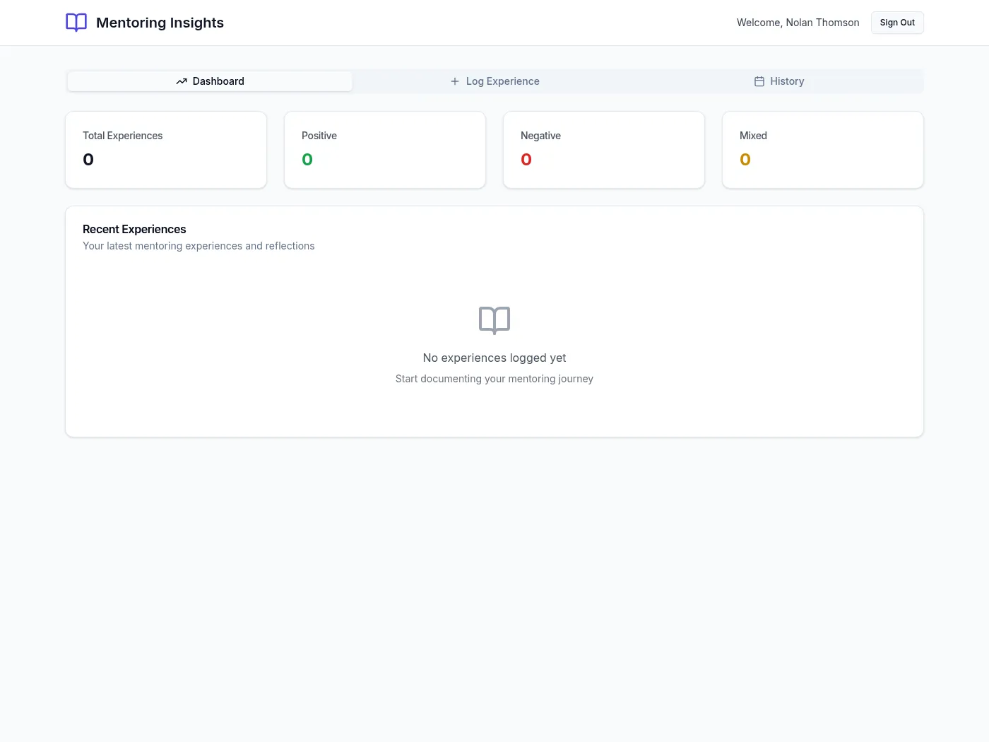 Mentoring Experience Reflection Logger