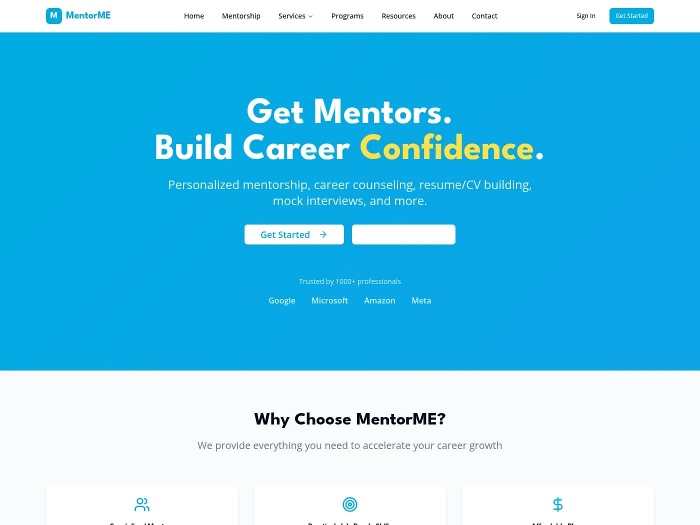 MentorME: Career Mentorship & Professional Growth Platform
